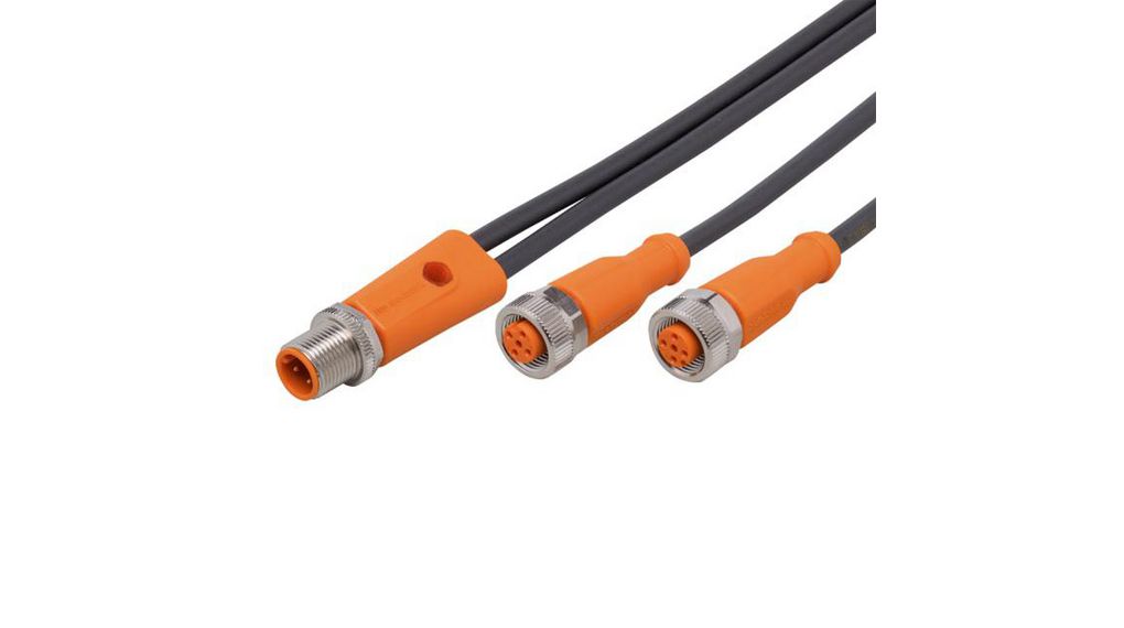 EVC433 | Ifm ifm electronic Male 5 way M12 to Female 5 way M12 ...