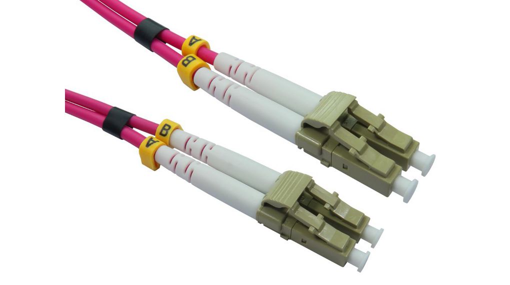 2846998 | RS PRO LC to LC Duplex Multi Mode OM4 Fibre Optic Cable, 3mm ...
