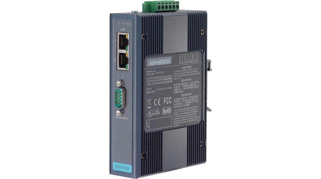 EKI-1521 | Advantech Serial Device Server, 100Mbps, Serial Ports - 1 ...