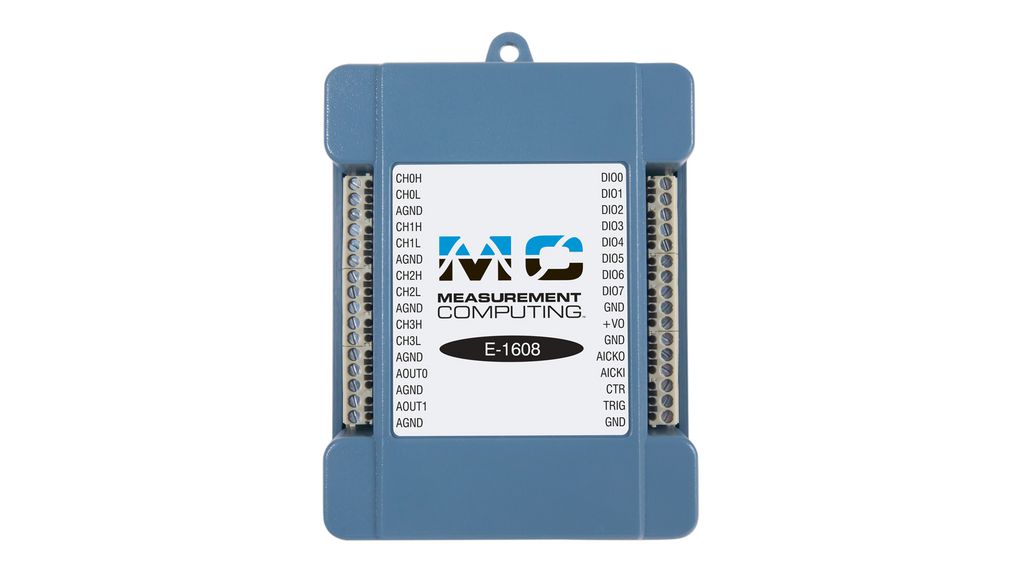 6069-410-016 | Digilent MCC E-1608 multifunktionell Ethernet DAQ-enhet, 16-bitar, 250 kS/s ...