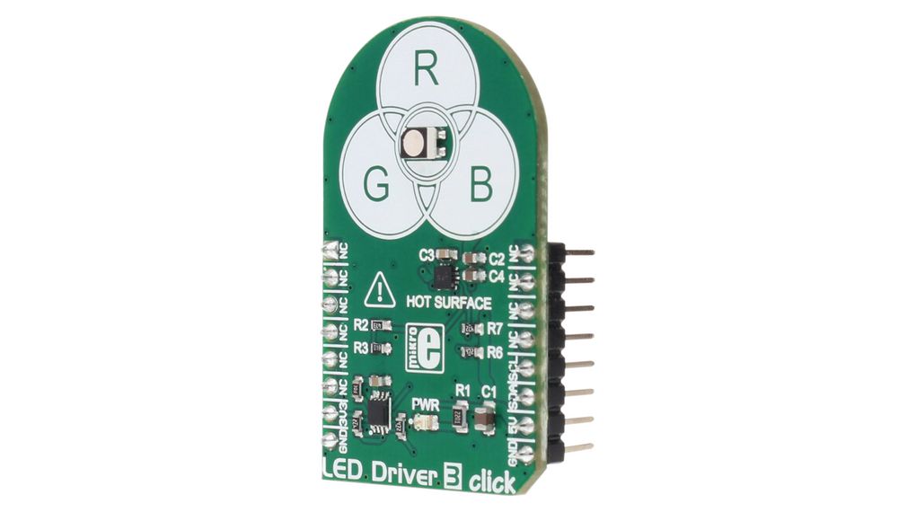 MIKROE-2950 | Mikroelektronika LED Driver 3 Click RGB LED Driver Module ...