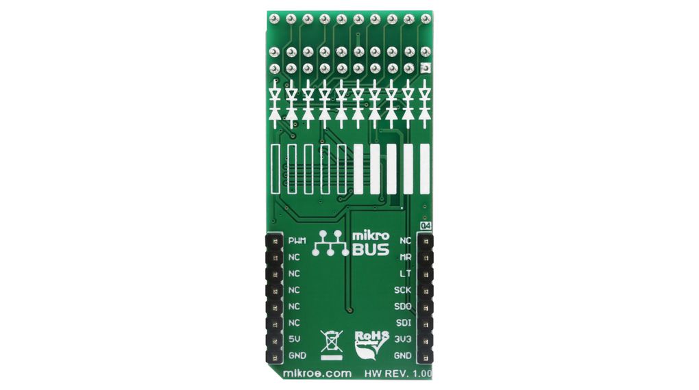 MIKROE-3021 | Mikroelektronika BarGraph 2 Click 10-Segment LED Bar Display Module 5V | Distrelec ...
