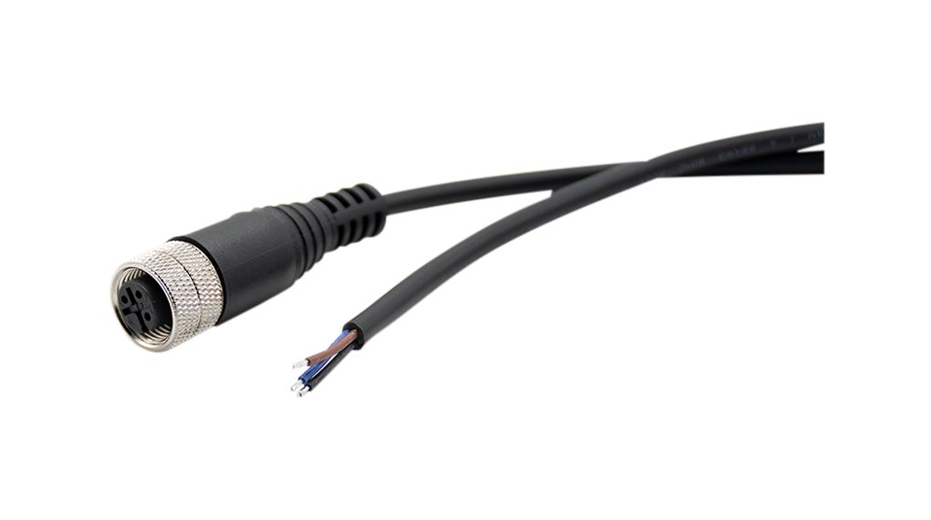 RND 205-01204 | RND Connecteur pour câble, 2 m, M12, Prise, Droit ... RND 205-01204 | RND Connecteur pour câble, 2 m, M12, Prise, Droit ...