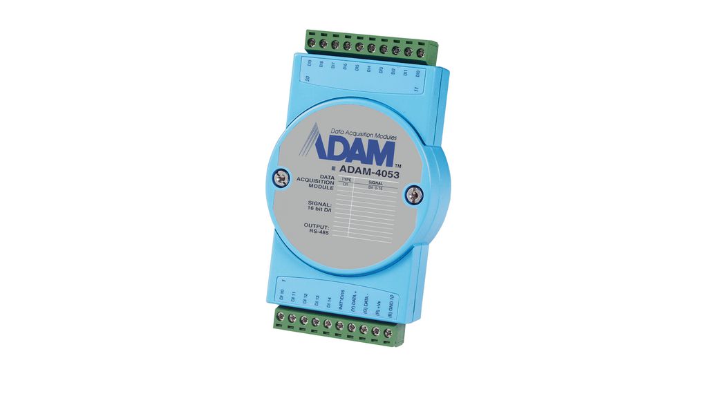 ADAM-4053-E | Advantech Digital Input Module, 16 Channels, RS485, 30V ...