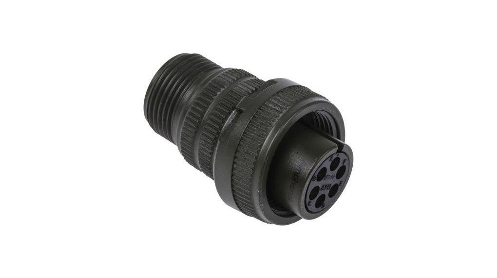 MS3106A-14S-6S | Amphenol Industrial MS3106A 6 Way Cable Mount MIL Spec Circular Connector ...