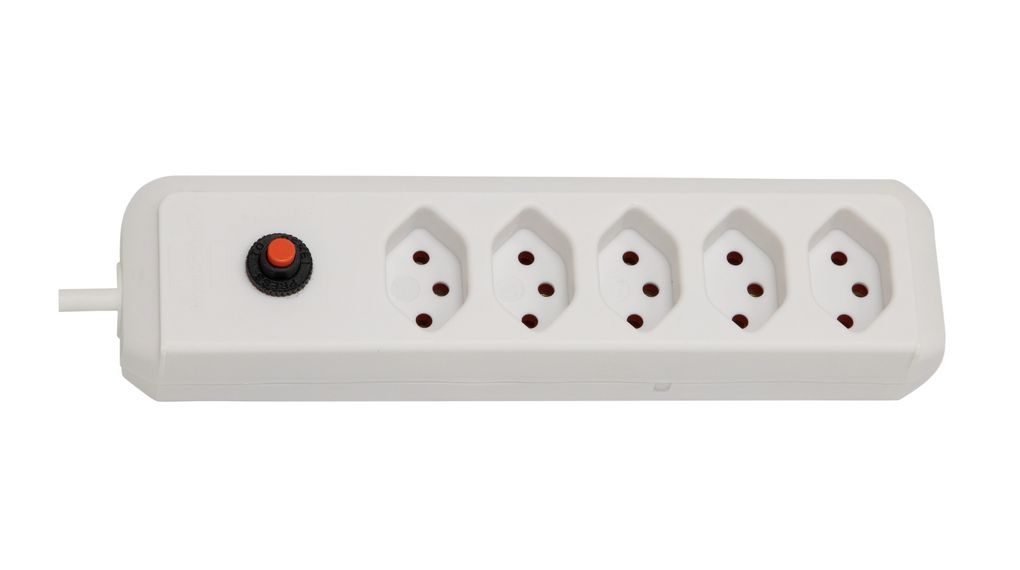 1157022 | Brennenstuhl Outlet Strip Eco-Line 5x CH Type J (T13) Socket ...