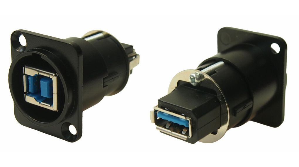 CP30109 | Cliff Feed-Through Adapter, Metal Frame, Black, USB-A 3.0 ...