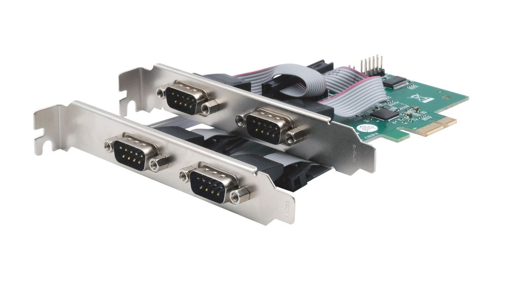 EX-46014 | Exsys Interface Card, RS232, DB9 Male, PCIe | Distrelec Sweden