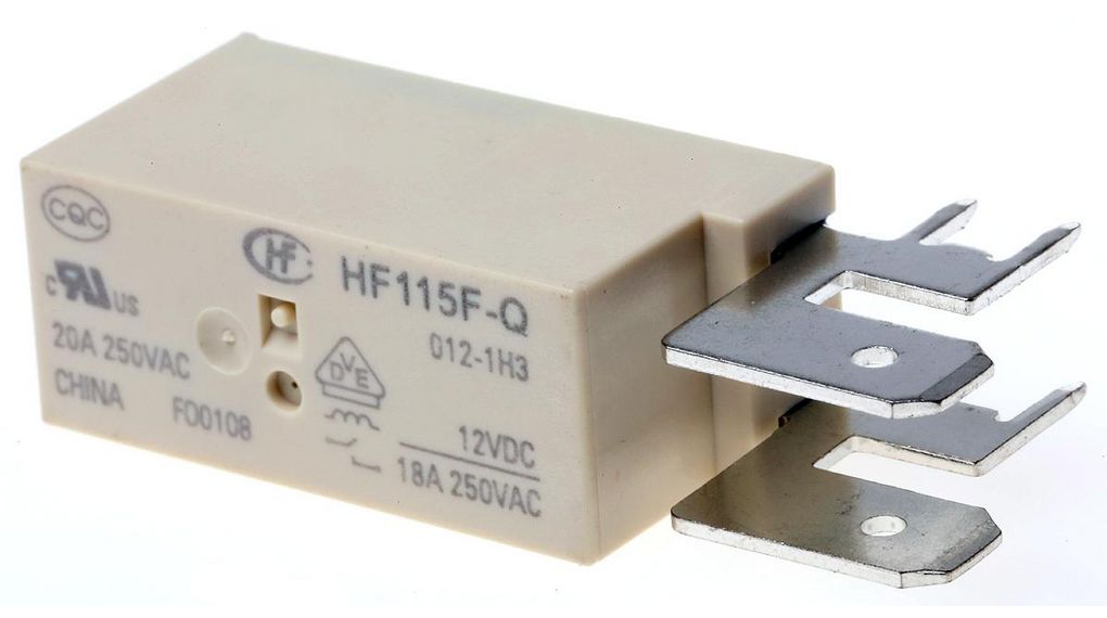 476779 | RS PRO PCB Mount Power Relay, 12V dc Coil, 20A Switching ...