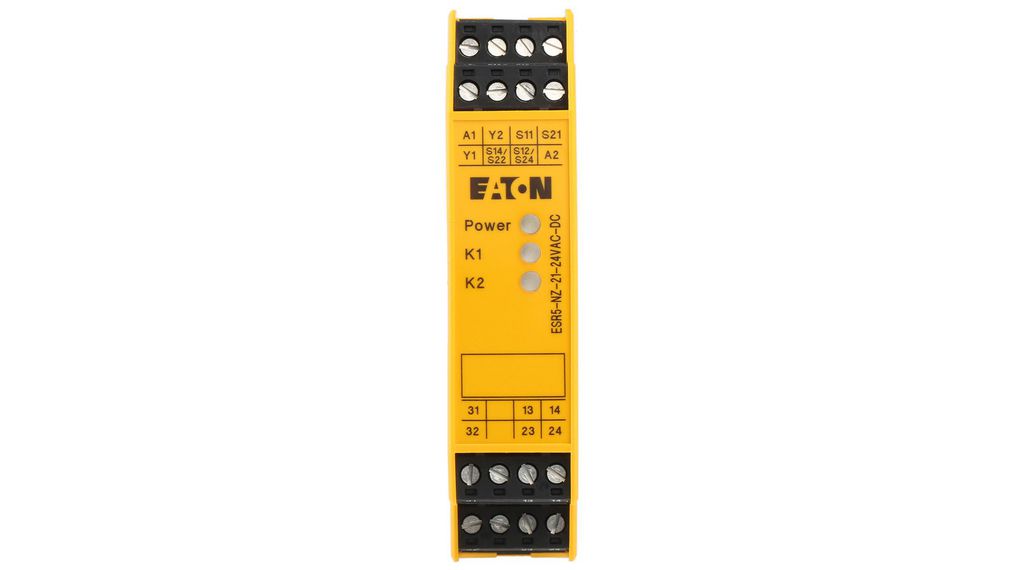 118703 ESR5-NZ-21-24VAC-DC | Eaton Safety Relay 3A 2NO + 1NC DIN Rail ...
