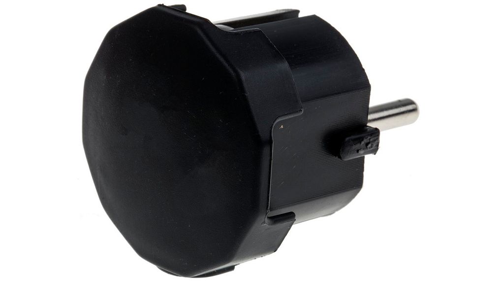 8496119 | RS PRO German Mains Plug, 16A Black, Cable Mount Screw, 250 V ...