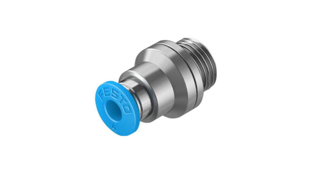 QS-G1/8-4-I | Festo Fitting, Compressed Air, Brass, 19.5mm, G1/8, Male ...
