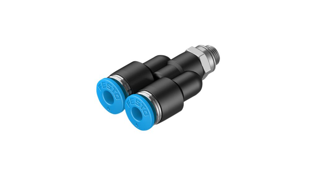 QSY-M5-4 | Festo Y-Fitting, Compressed Air, Brass, 32.9mm, M5, Male ...