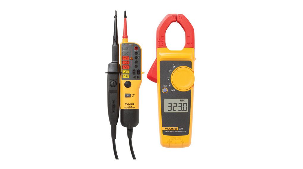323/T110 | Fluke Current Clamp Meter and Voltage and Continuity Tester ...