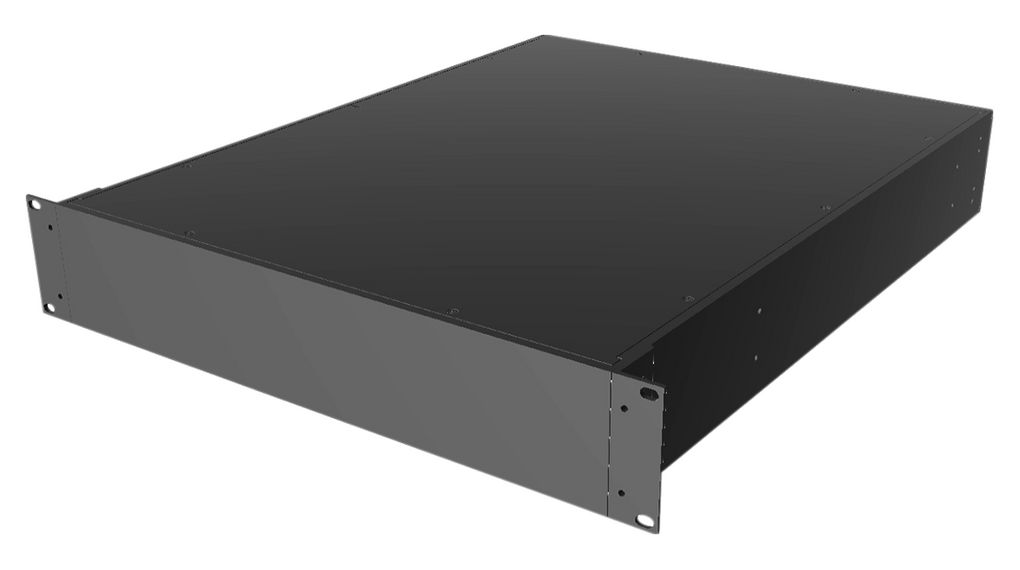 RM2U1922SBK | Hammond 19 Desktop Enclosure, Rack Mount, 2U, Aluminium ...
