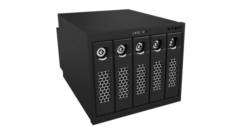 IB-555SSK | ICY BOX 5-Bay Backplane with Fan and Lock, 3.5 , SAS / SATA ...
