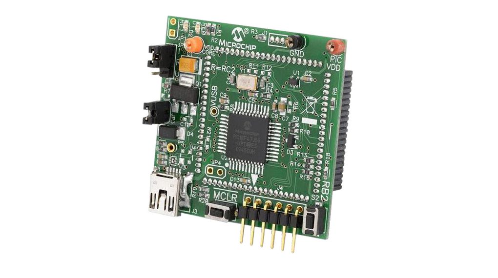 MA180029 | Microchip PIC18F47J53 USB Evaluation Board | Distrelec International