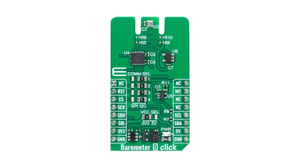 MIKROE-6035 | Mikroelektronika Barometer 9 Click Druck- und Temperatursensormodul, 30 ... 120 ...