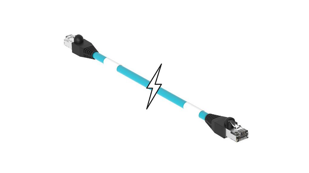 1201088167 | Molex Double-Ended RJ-45 Cordset 4 Poles Male to Male 24 ...