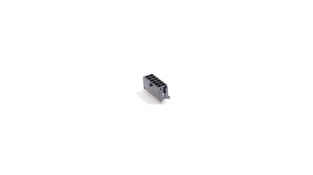 43045-1224 | Molex Micro-Fit 3.0 Vert HDR 3.00mm Dual Row 12 Circuits with PCB Press-fit Metal ...
