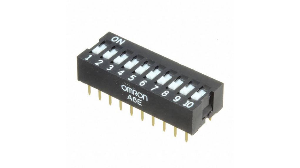A6EN0001F | Omron Electronic Components Slide Dip Switch, SPST ...