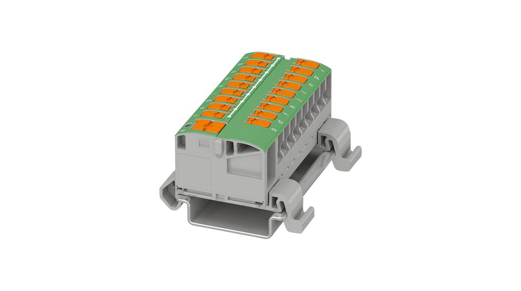 1019561 | Phoenix Contact Terminal Block, Push-In, 19 Poles, 690V, 24 ...