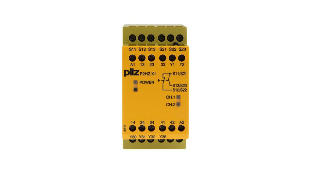 P2HZ X1 24VDC 3N/O 1N/C | Pilz Single/Dual-Channel Two Hand Control ...