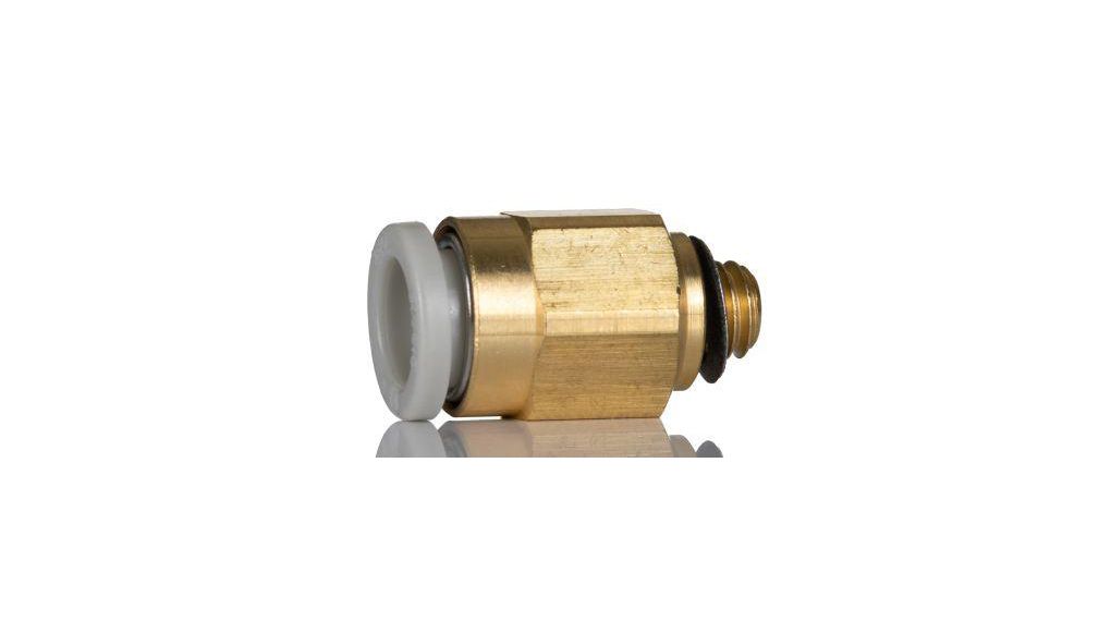 KQ2H06-M6A | SMC KQ2 Series Straight Threaded Adaptor, M6 Male to Push In 6 mm, Threaded-to-Tube ...