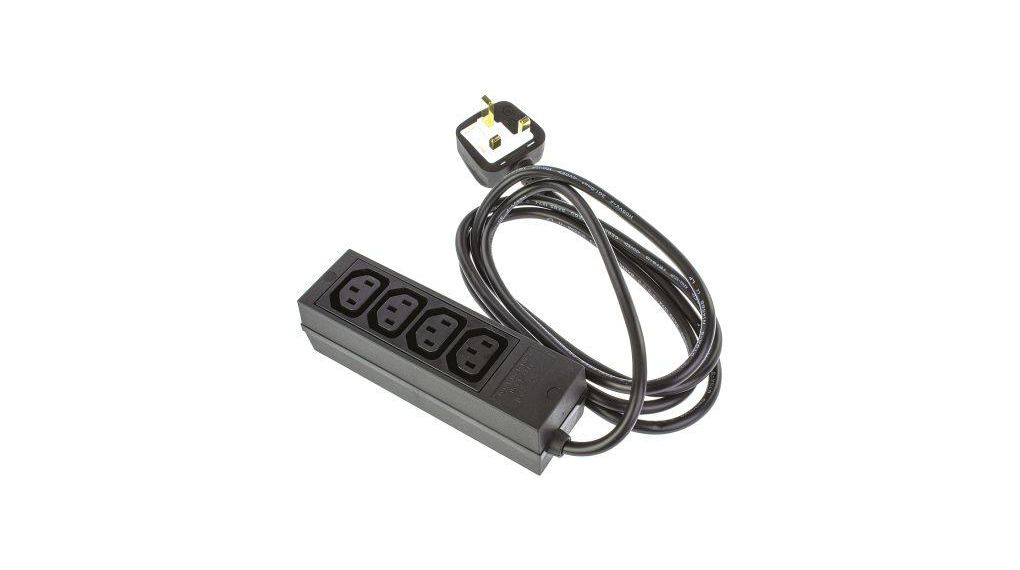 4748.0300 | Schurter IEC C13 4 Gang Power Distribution Unit, 2m Cable ...