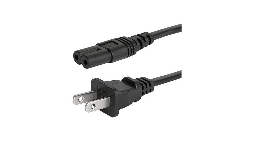 6010.5274 | Schurter IEC C7 Socket to Type A US Plug Plug Power Cord ...