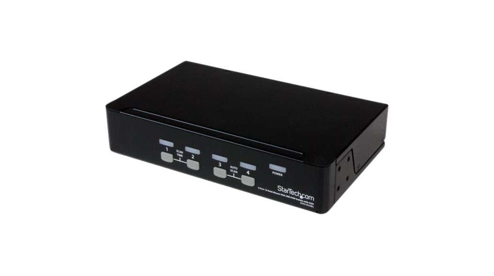 SV431DUSBU | StarTech.com 4-Port Rack Mount USB KVM Switch with OSD ...
