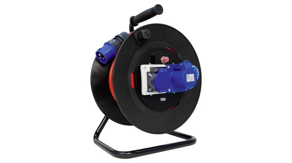 50 00080 | Steffen Extension Cable Reel PROFESSIONAL Black IP44 / IP55 ...