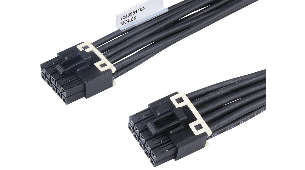 2240851104 | Molex 10 Way Female Mini-Fit Max to 10 Way Female Mini Fit ...