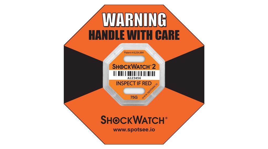 51000K | SpotSee Shock Label 6.35mm x 42.93mm, 10 | Distrelec Switzerland