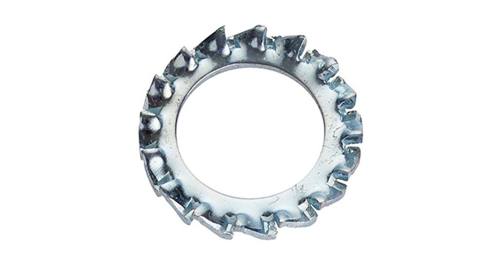 2874189 | RS PRO Bright Zinc Plated Steel External Tooth Washers, M6 ...