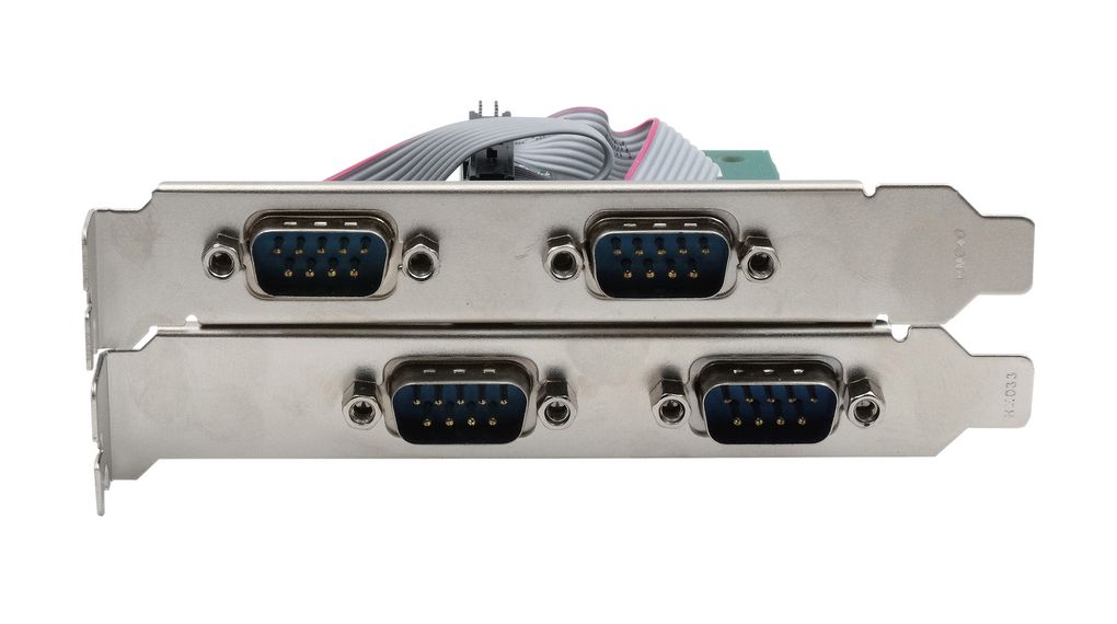 EX-46014 | Exsys Interface Card, RS232, DB9 Male, PCIe | Distrelec Sweden