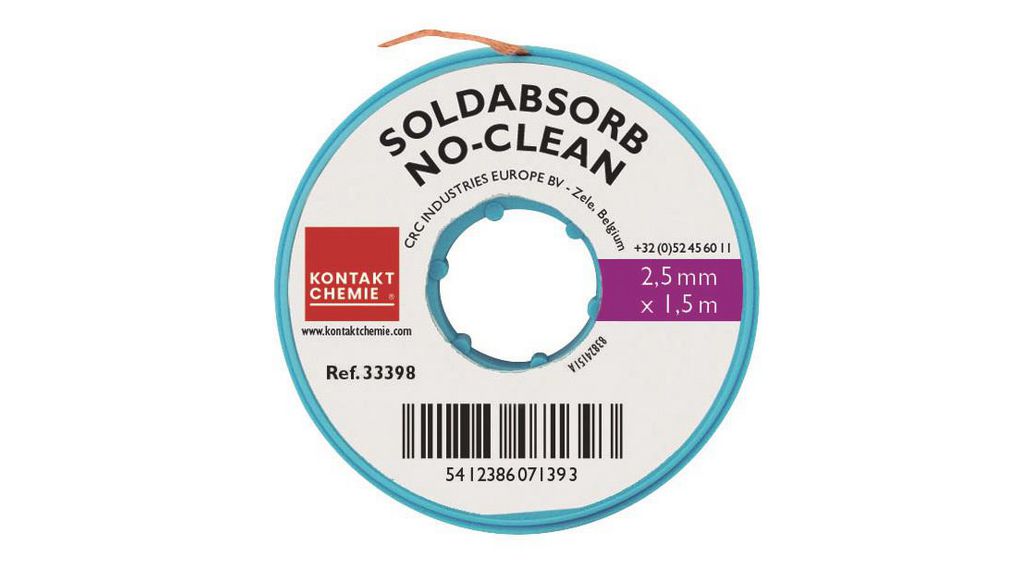 33398-AA | Kontakt Chemie Entlötlitzen, 2.5mm x 1.5m, Kupfer ...