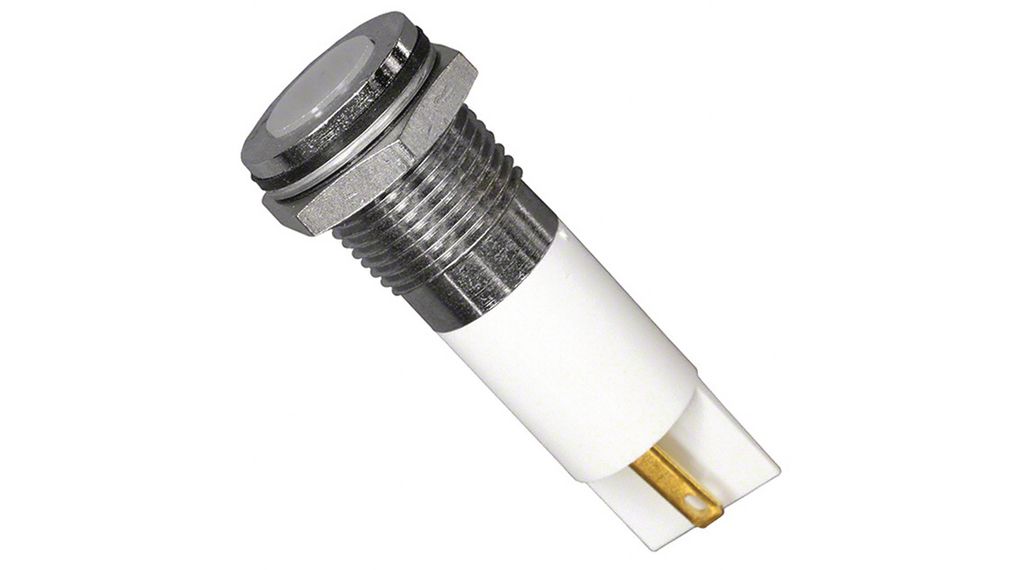 Q14F1CXXW24E | Apem LED Indicator 24V DC Fixed White Solder Lug ...