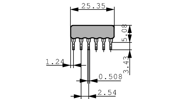 4610X-101-471LF | Bourns Fixed Resistor Network 470Ohm 2 % | Distrelec ...