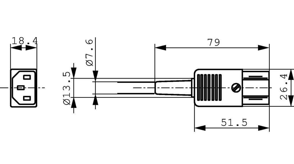 PX0587 | Bulgin Limited IEC Connector, Outlet, C13, 10A, ø7.6mm ...