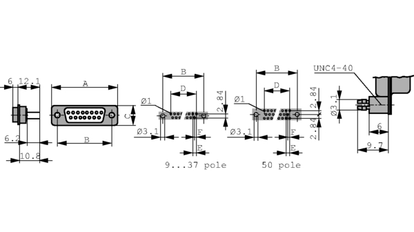 DTS25SY/2M86UN | Deltron Connectors D-Sub socket, Socket, DB-25, Radial ...