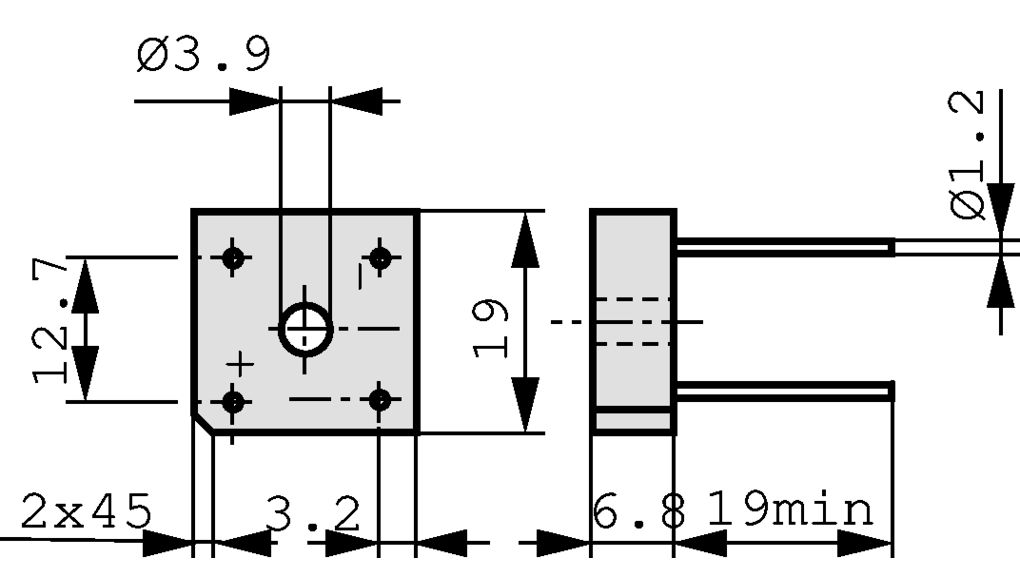 KBPC810 | Diotec Bridge Rectifier, 700V, 8A, KBPC | Distrelec Germany