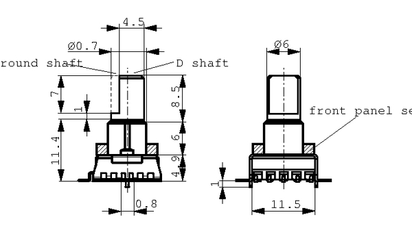 E33-SN610-M03T | Elma Electronic E33 Series Vertical SMT Encoder, 7mm ...