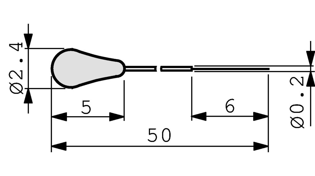 B57861S0103F040 | EPCOS Thermistor NTC 10kOhm 50mm | Distrelec Germany