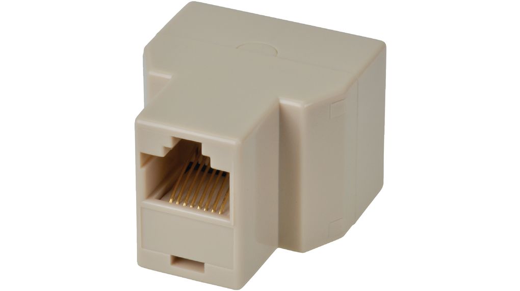 TA-1568-FFF | Maxxtro Modular T-Adapter, RJ45 Socket - RJ45 Socket, T ...