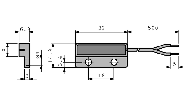 MK12-1A66C-500W | Standex-Meder Reed-sensor 1NO 0.1ms 10W 500mA MK12 ...