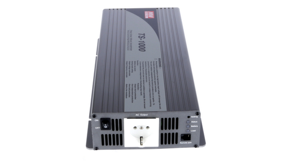TS-1000-212B | MEAN WELL DC/AC-växelriktare 10.5 ... 15V 1kW DE typ F (CEE 7/3)-uttag | Elfa ...
