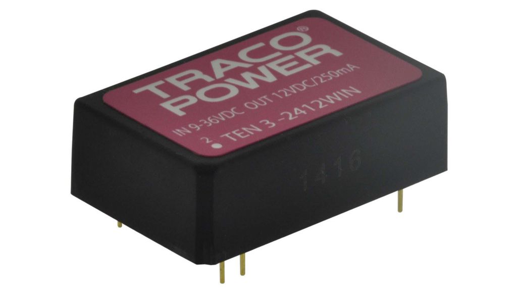 TEN 3-2412WIN | Traco Power DC/DC-Wandler 9 ... 36V 12V 250mA 3W | Distrelec Schweiz