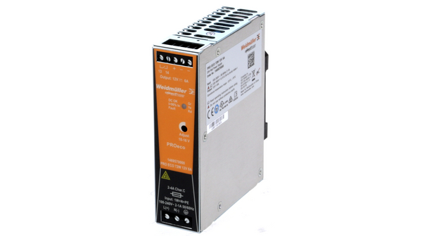 1469570000 | Weidmüller DIN Rail Power Supply, 85%, 12V, 6A, 72W ...