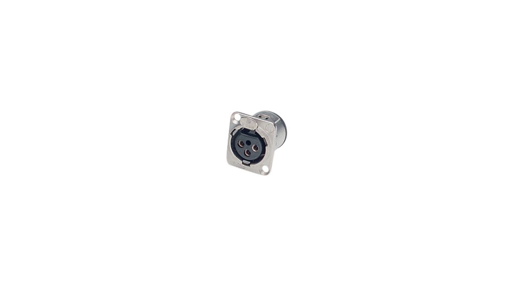 NC3FD-V | Neutrik XLR Panel-mount Female Receptacle, Socket, Straight ...